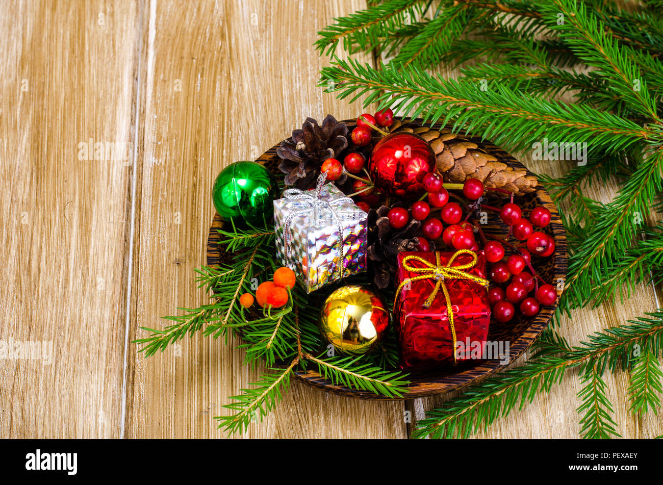 Natural materials for Christmas crafts. Studio Photo Stock Photo - Alamy