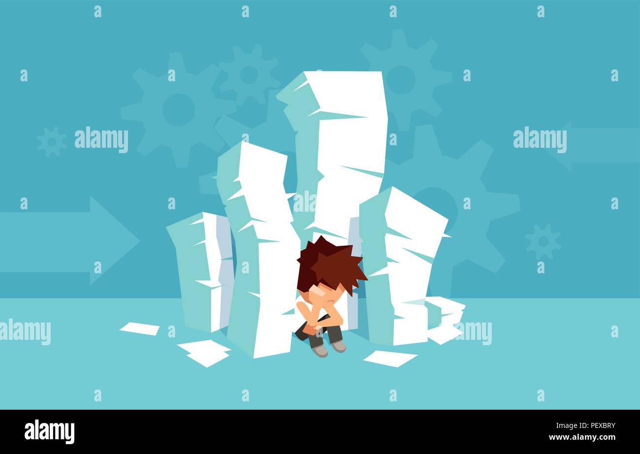 Overwhelmed study Stock Vector Images - Alamy