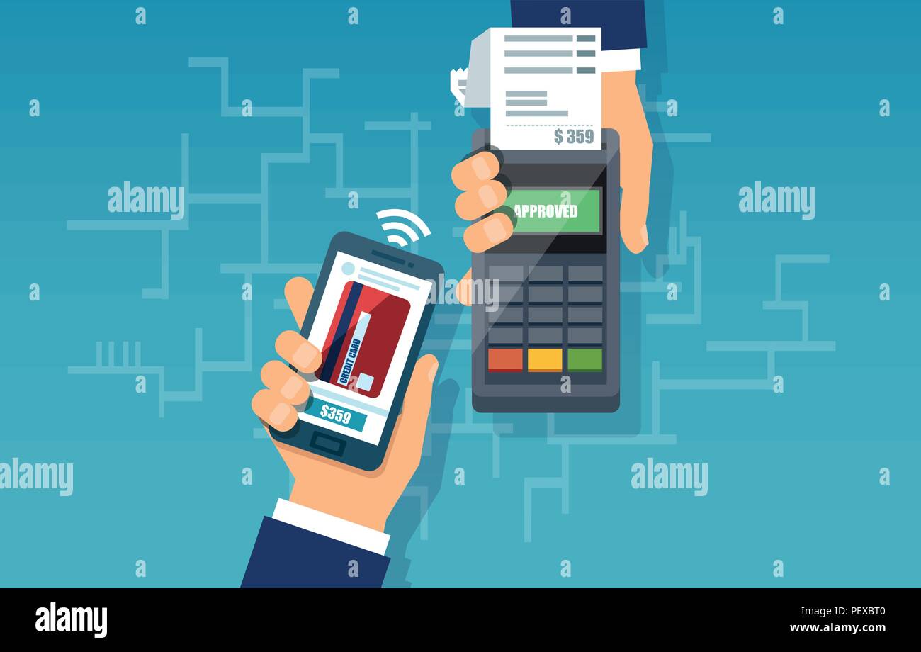 Hand paying mobile phone nfc hi-res stock photography and images - Alamy