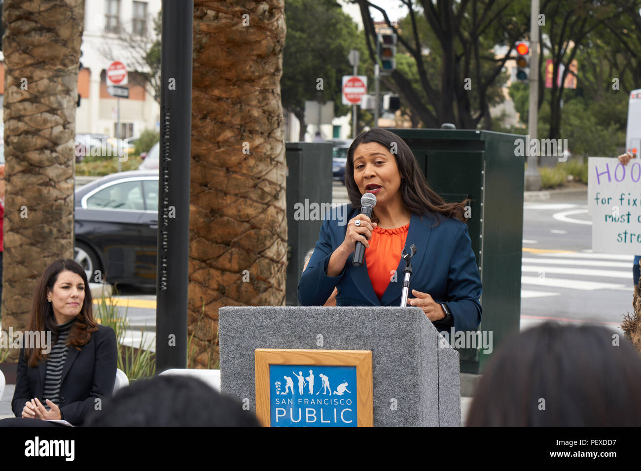 San Francisco Mayor London Breed at Ribbon cutting ceremony, Masonic ...