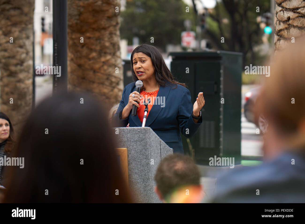 San Francisco Mayor London Breed at Ribbon cutting ceremony, Masonic ...