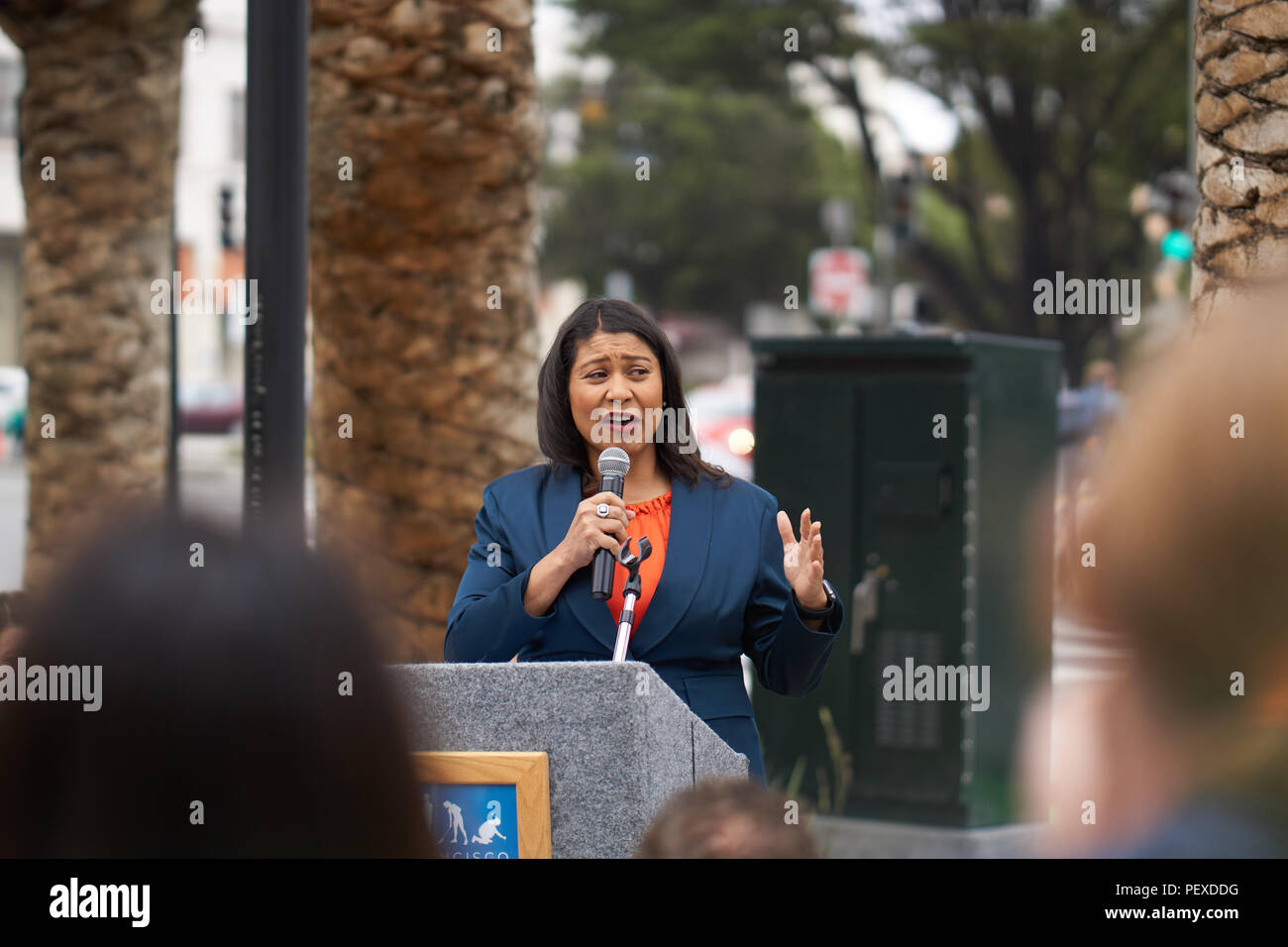 San Francisco Mayor London Breed at Ribbon cutting ceremony, Masonic ...