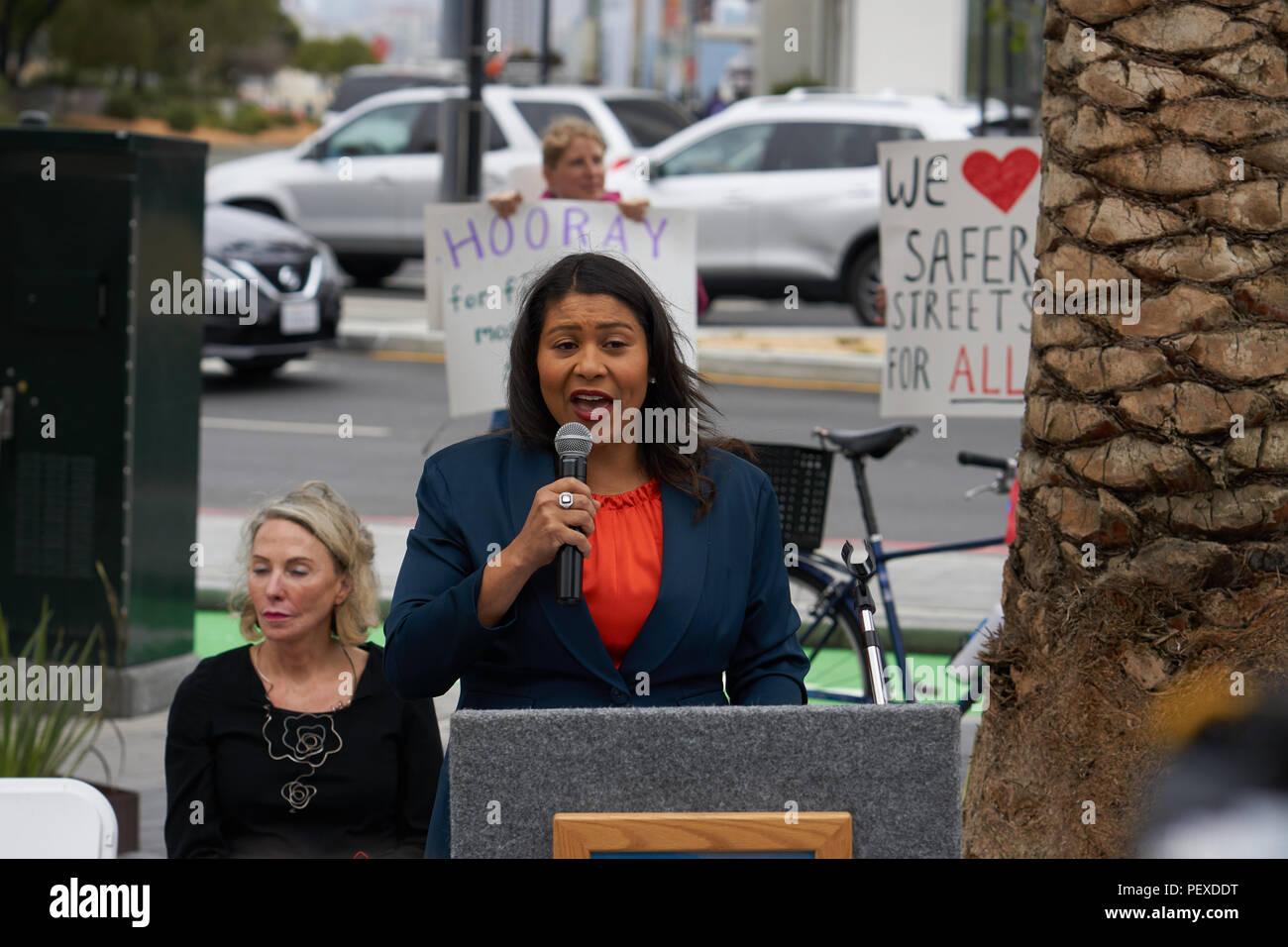San Francisco Mayor London Breed at Ribbon cutting ceremony, Masonic ...