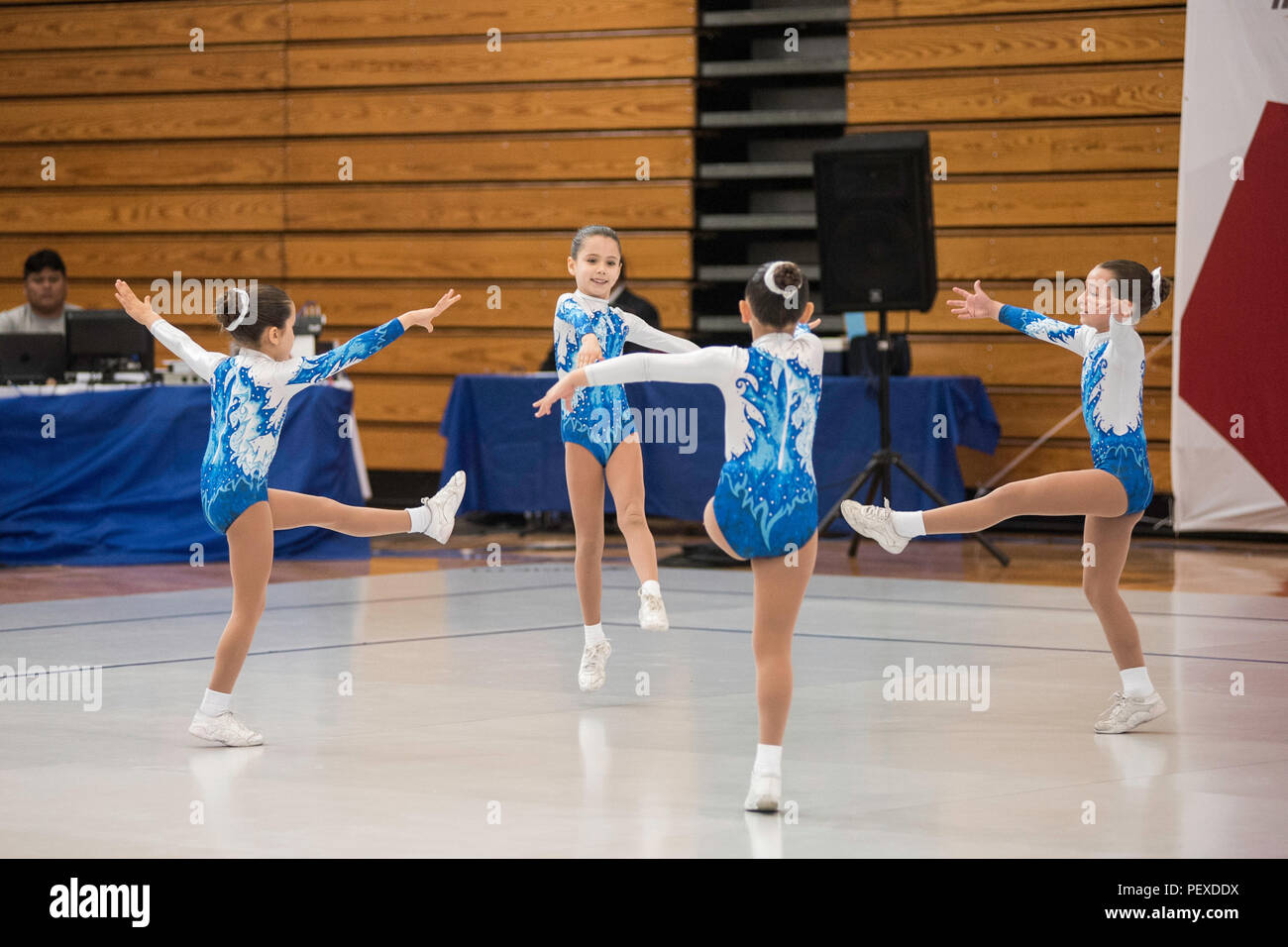 National Aerobic Gymnastics Championship Stock Photo - Alamy