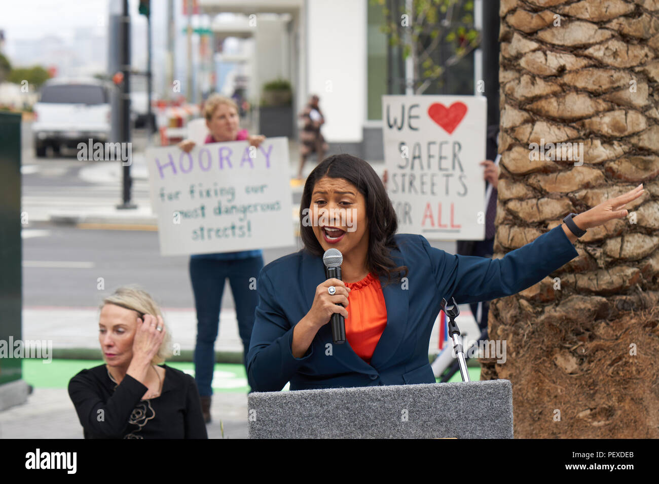 San Francisco Mayor London Breed at Ribbon cutting ceremony, Masonic ...