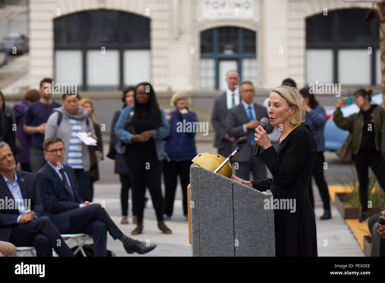 Ribbon cutting ceremony, Masonic corridor and plaza overhaul Stock ...