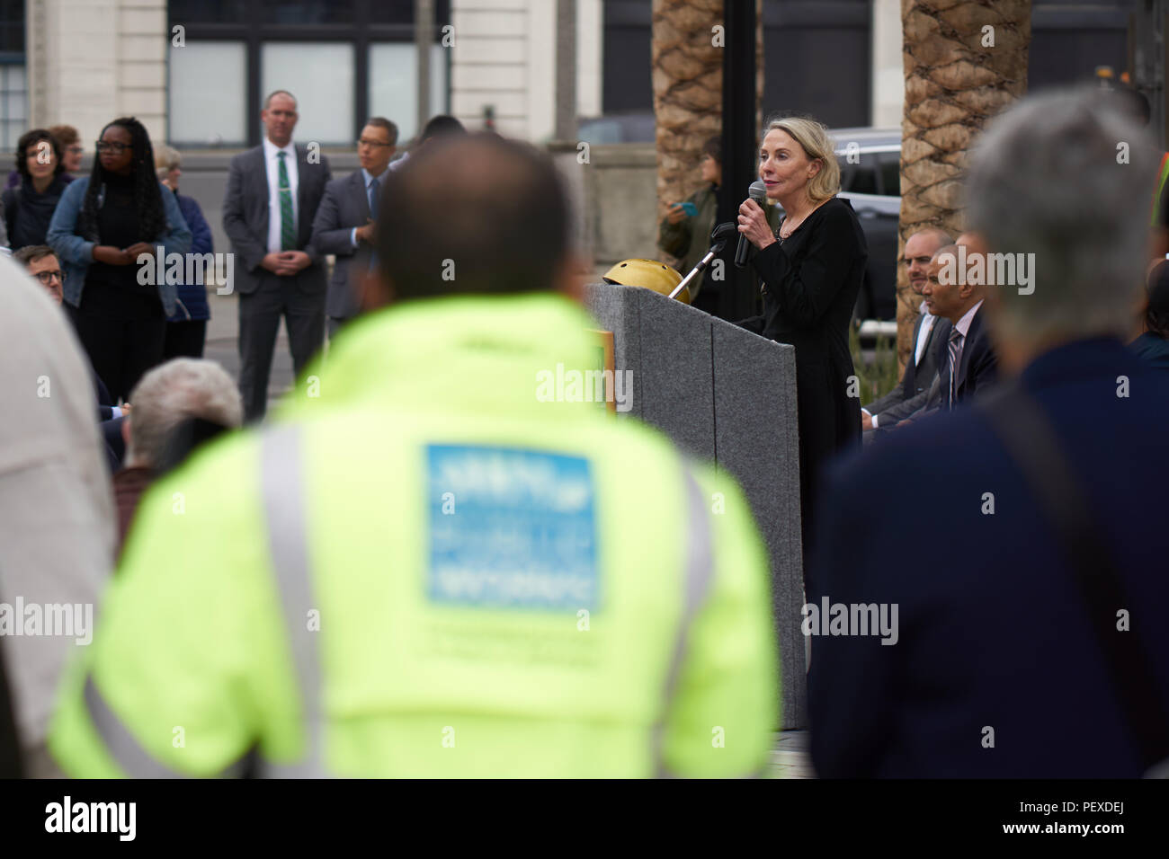 Ribbon cutting ceremony, Masonic corridor and plaza overhaul Stock ...