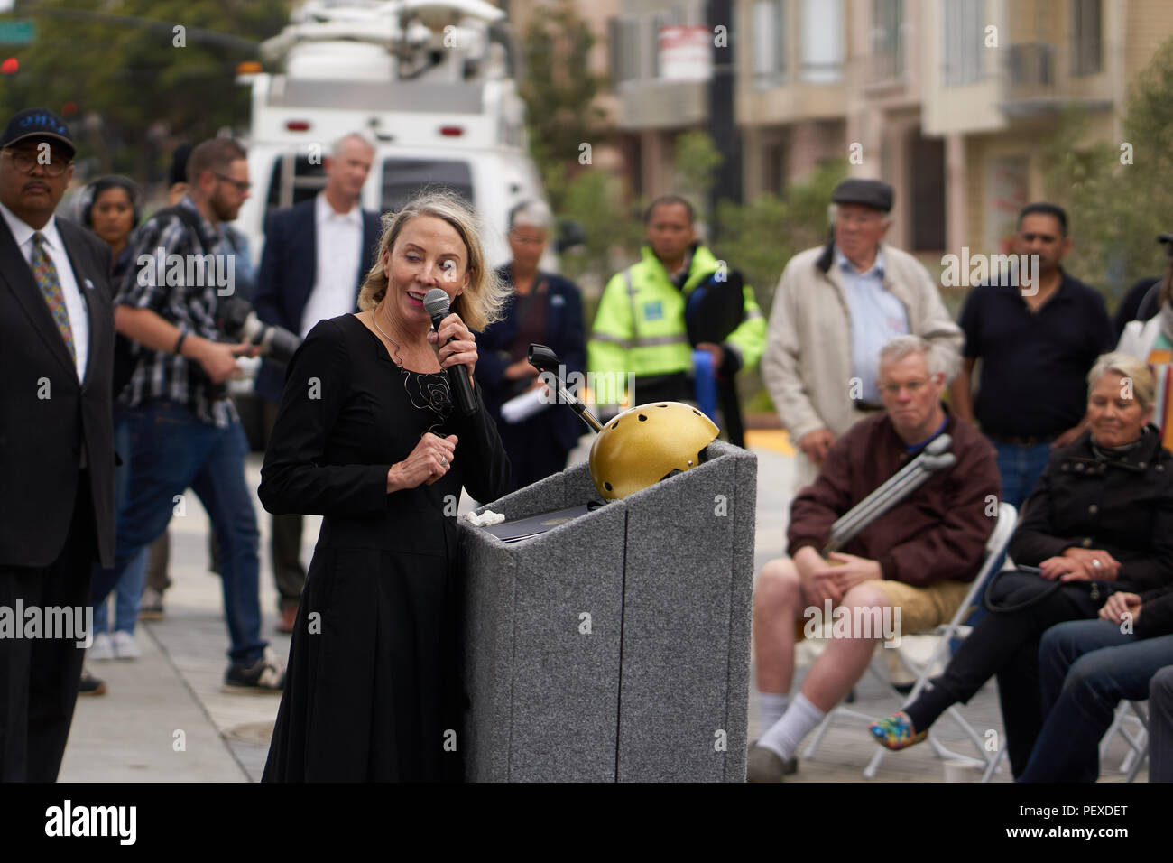 Ribbon cutting ceremony, Masonic corridor and plaza overhaul Stock ...