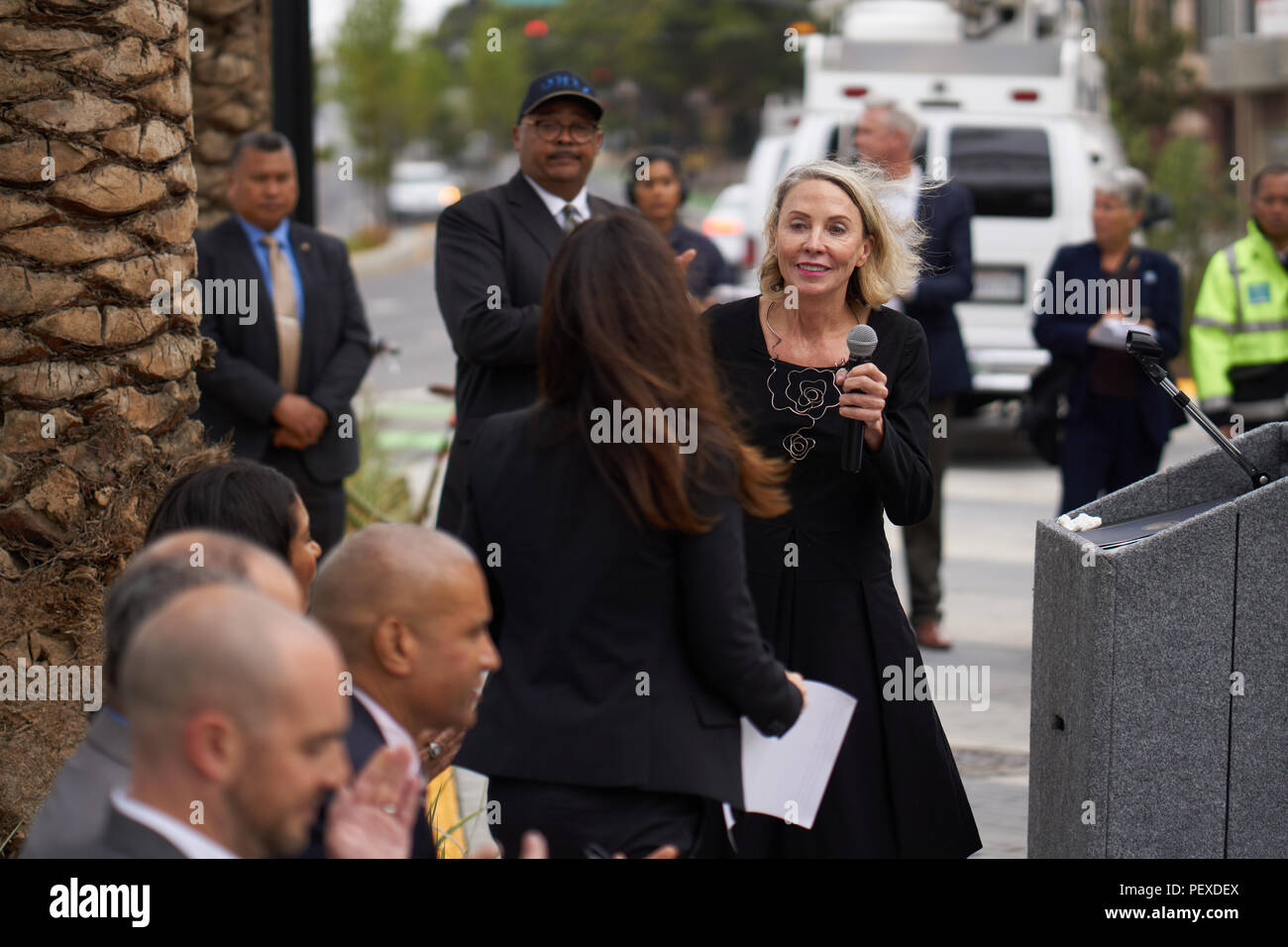 Ribbon cutting ceremony, Masonic corridor and plaza overhaul Stock ...