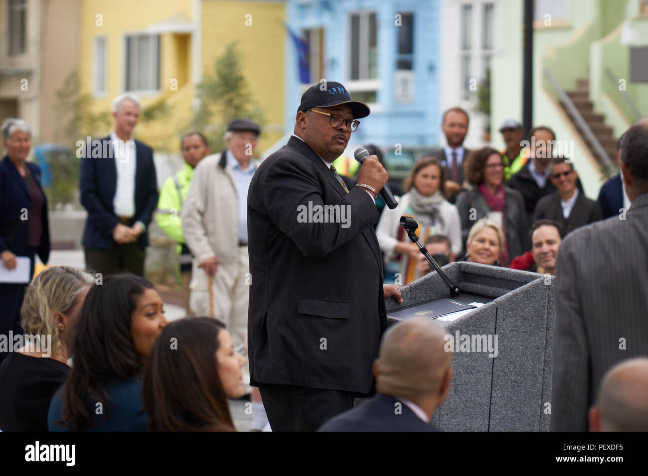 Ribbon cutting ceremony, Masonic corridor and plaza overhaul Stock ...