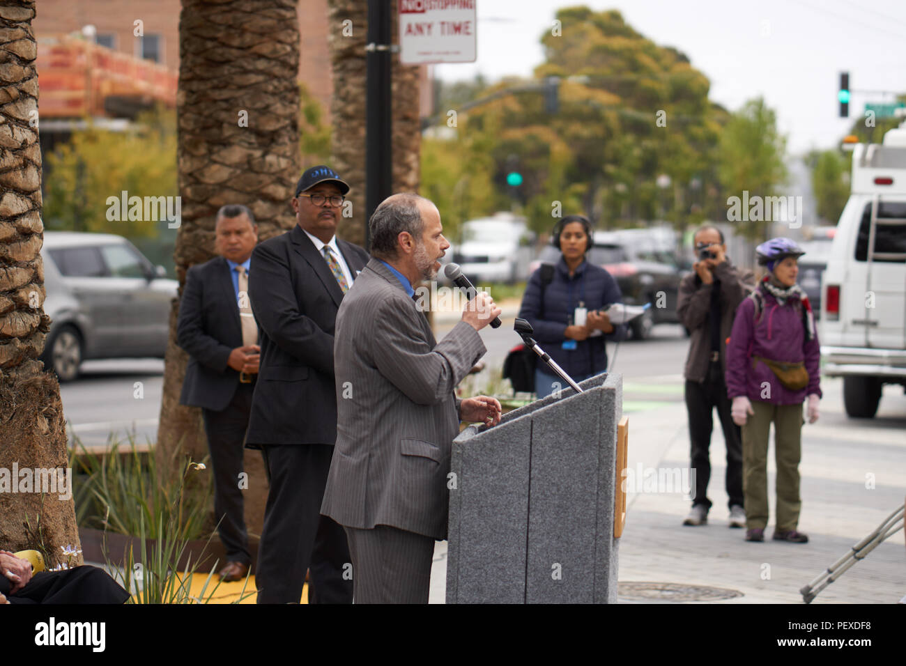 Ribbon cutting ceremony, Masonic corridor and plaza overhaul Stock ...