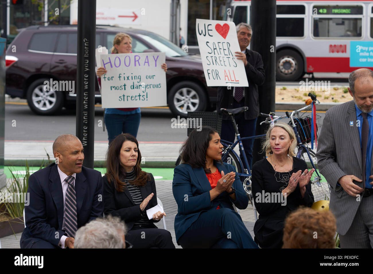 Ribbon cutting ceremony, Masonic corridor and plaza overhaul Stock ...