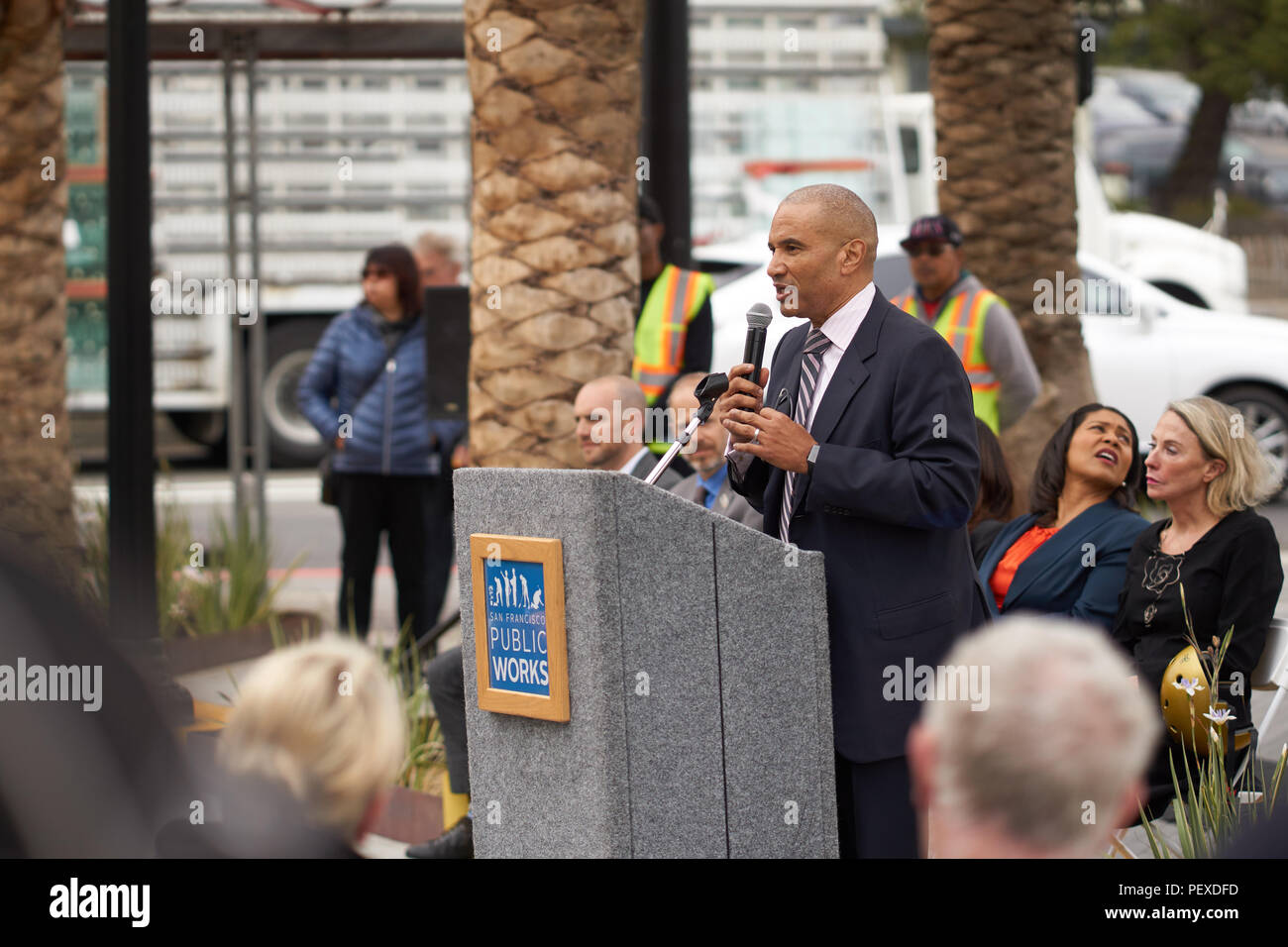 Ribbon cutting ceremony, Masonic corridor and plaza overhaul Stock ...