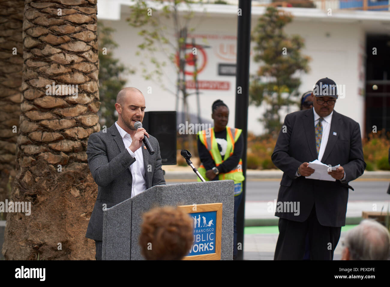 Ribbon cutting ceremony, Masonic corridor and plaza overhaul Stock ...