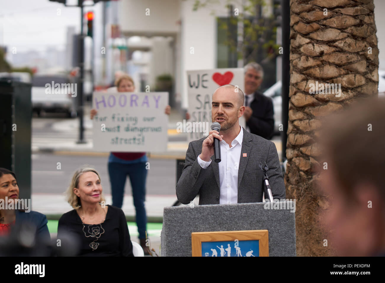 Ribbon cutting ceremony, Masonic corridor and plaza overhaul Stock ...