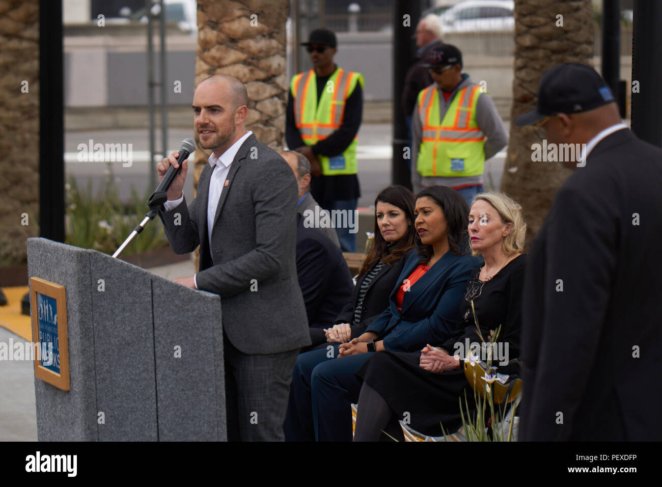 Ribbon cutting ceremony, Masonic corridor and plaza overhaul Stock ...