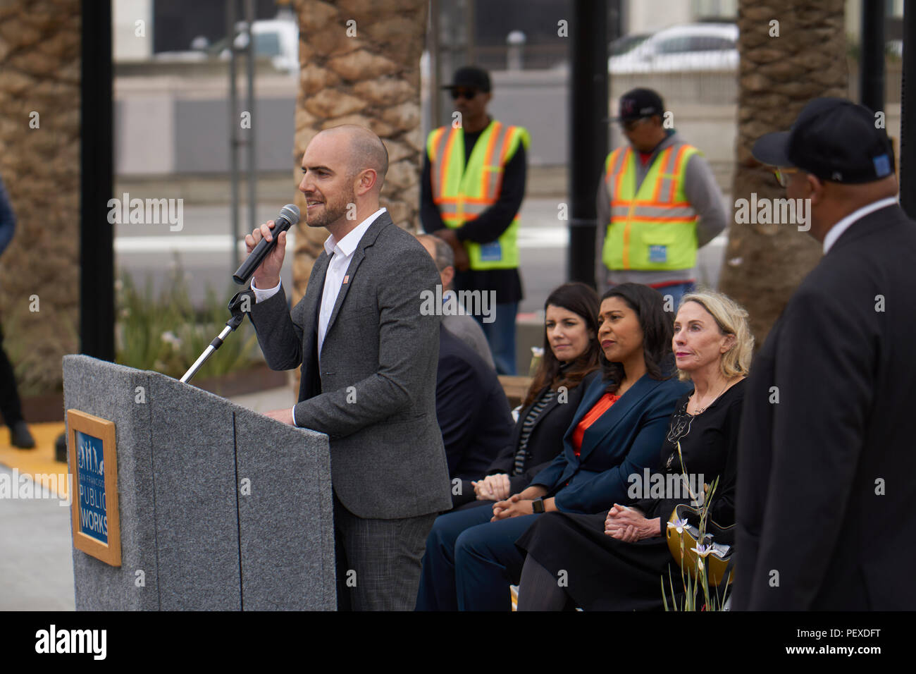 Ribbon cutting ceremony, Masonic corridor and plaza overhaul Stock ...