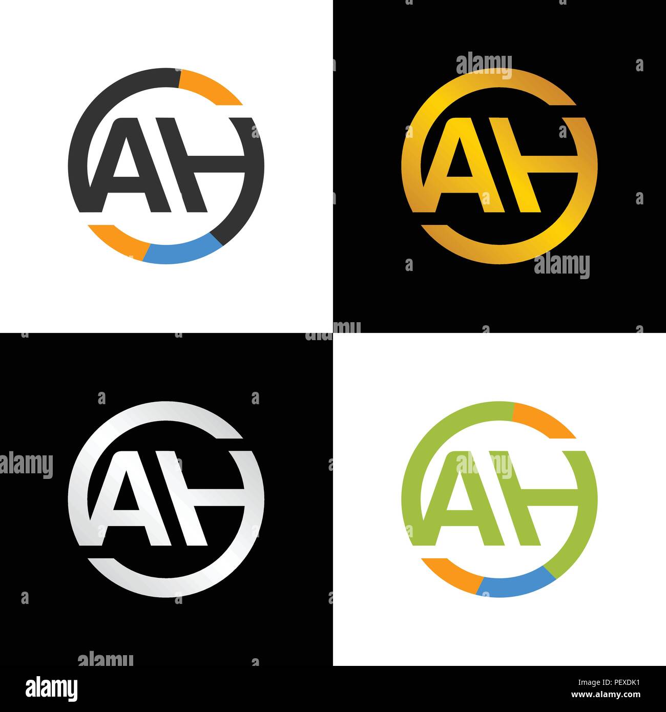 Initial ah hi-res stock photography and images - Alamy