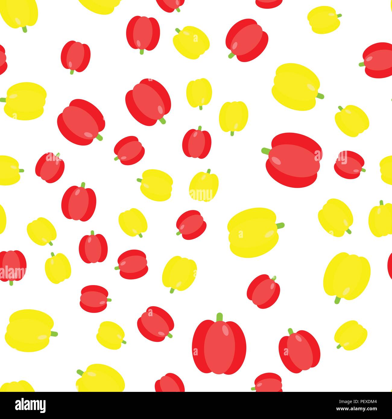 Vector illustration. Seamless pattern. Vegetable set. yellow and red ...