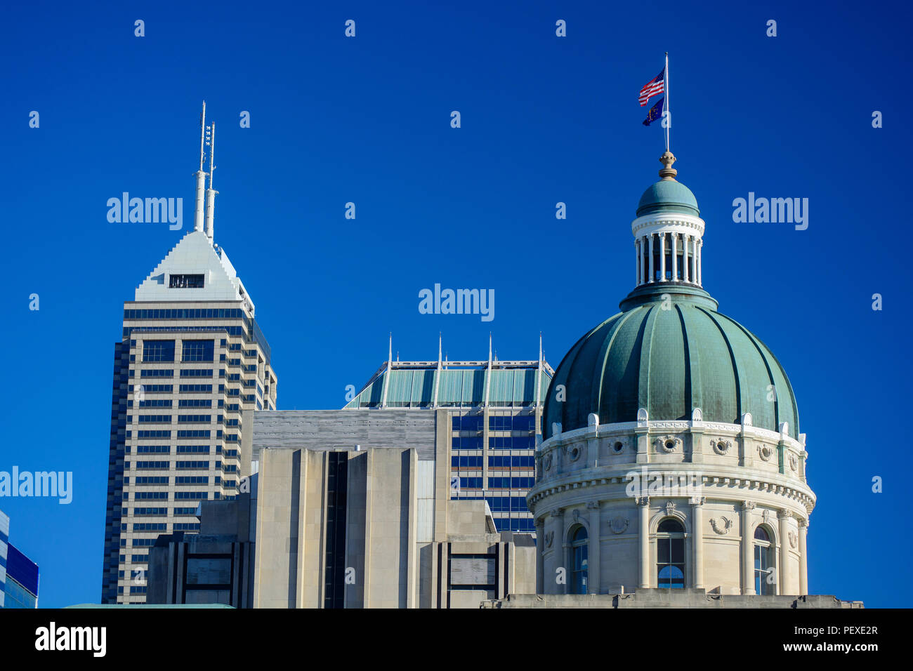 Indiana Statehouse Capitol Building Dome on a Sunny Day with the ...