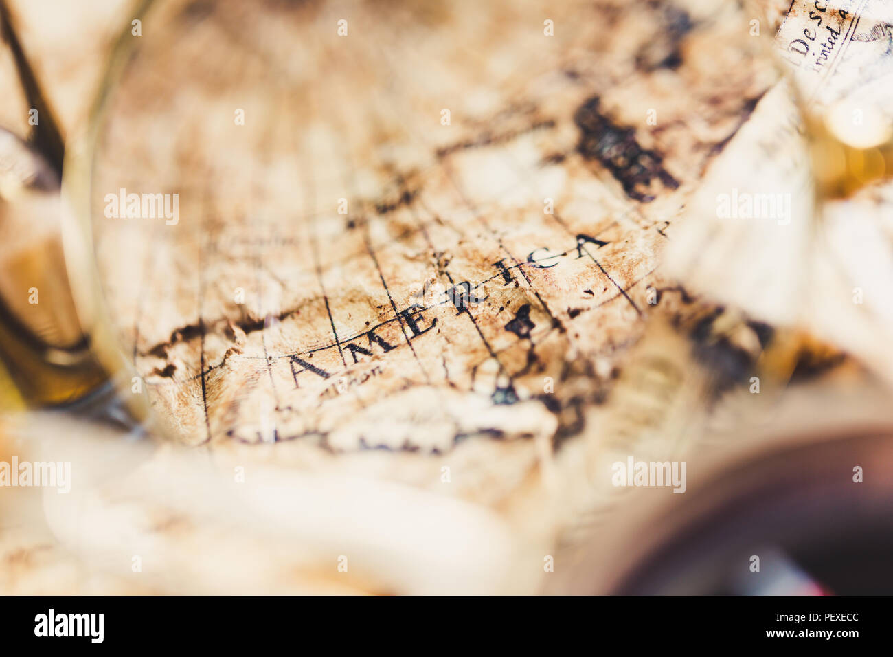 Old map of america hi-res stock photography and images - Alamy