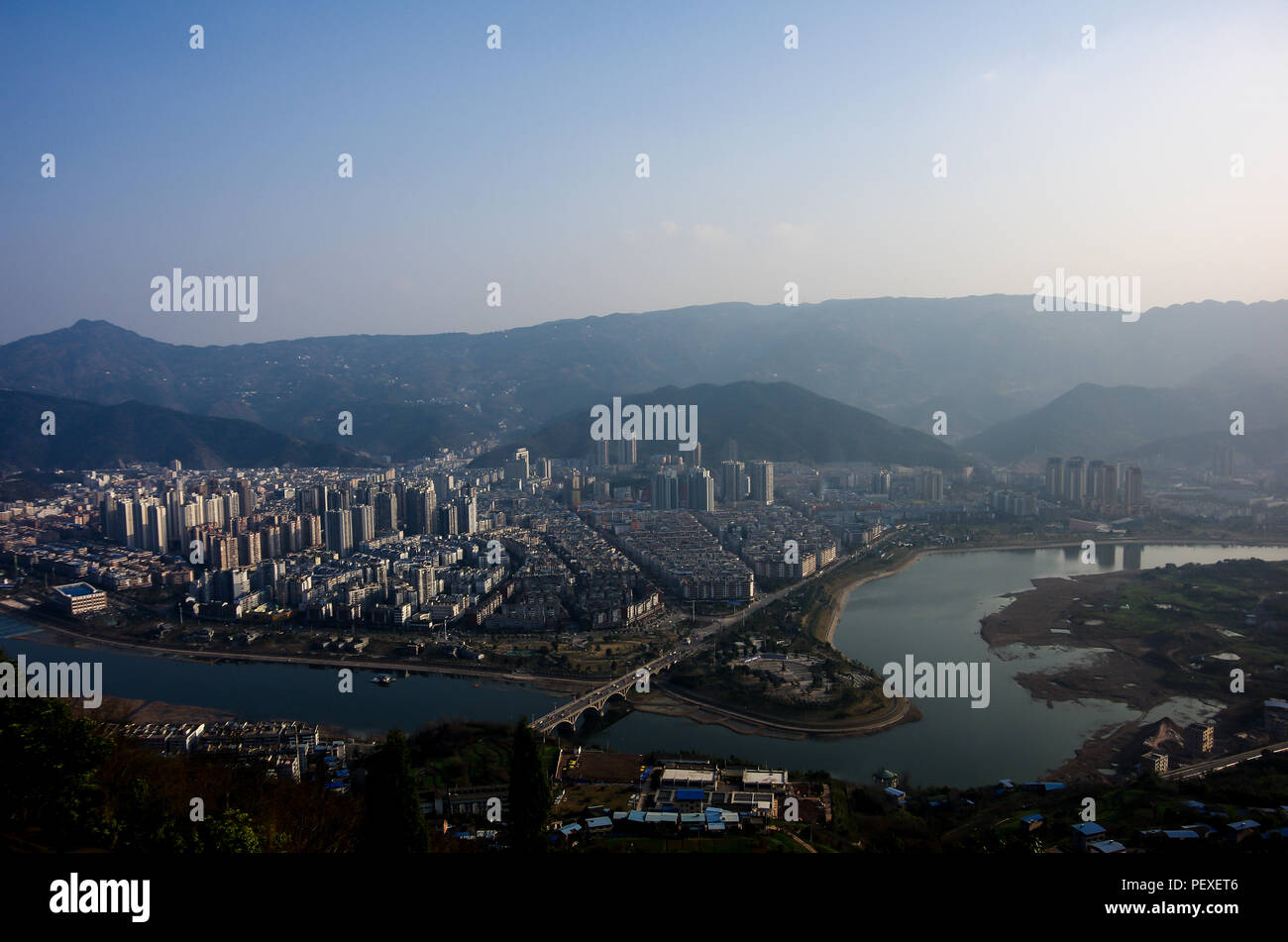 View of Modern Riverside Buildings Stock Photo - Alamy