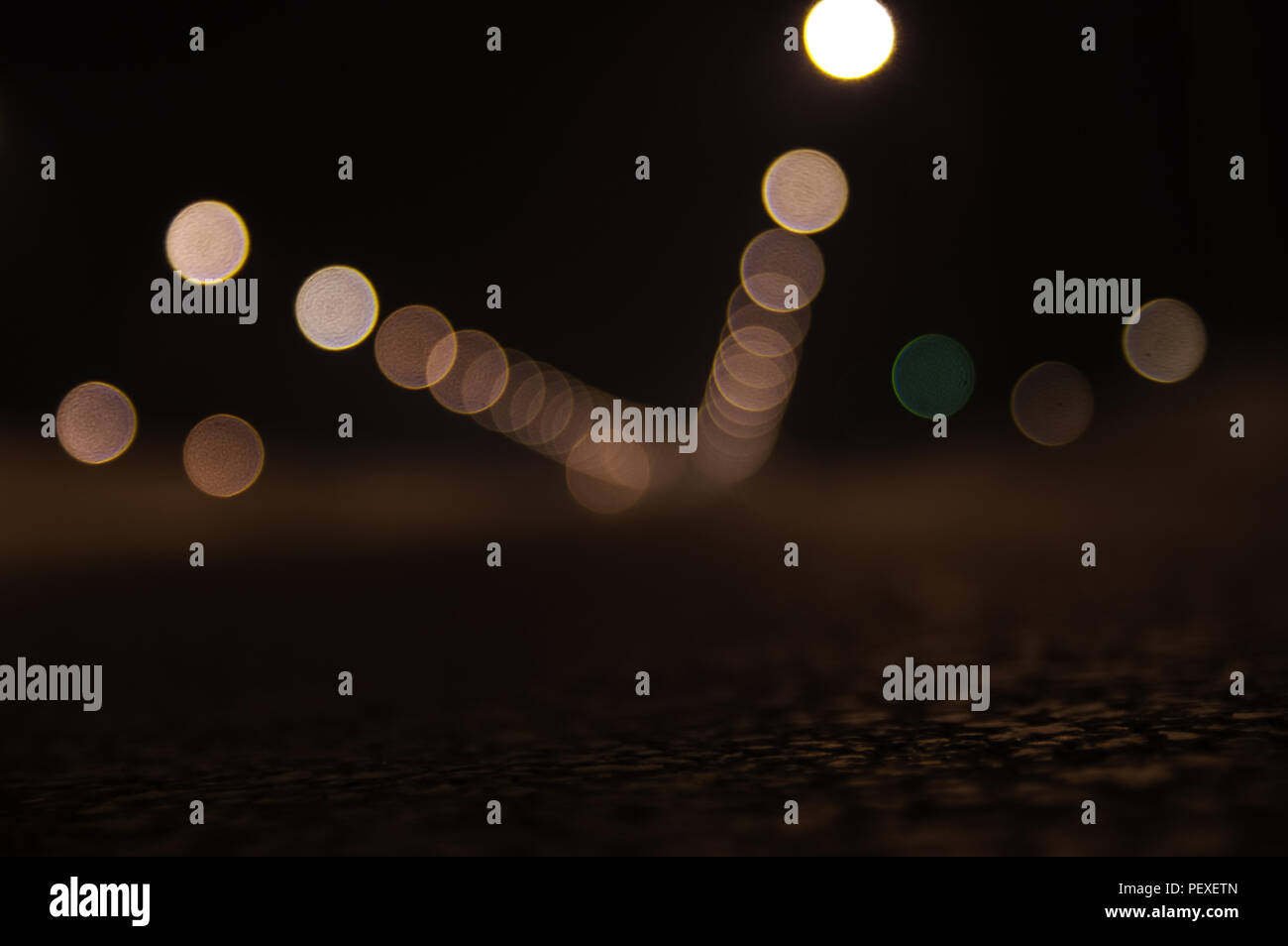 Defocused Bright Light at Night Stock Photo - Alamy