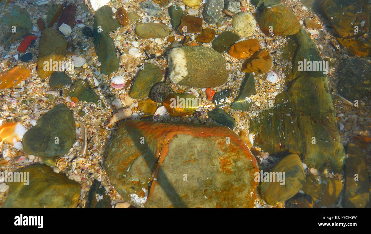 Glossy Stones in a Crystal Clear River Stock Photo - Alamy