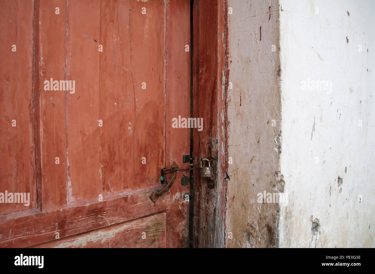 A Close-up of Chinese Old Door Lock Stock Photo - Alamy