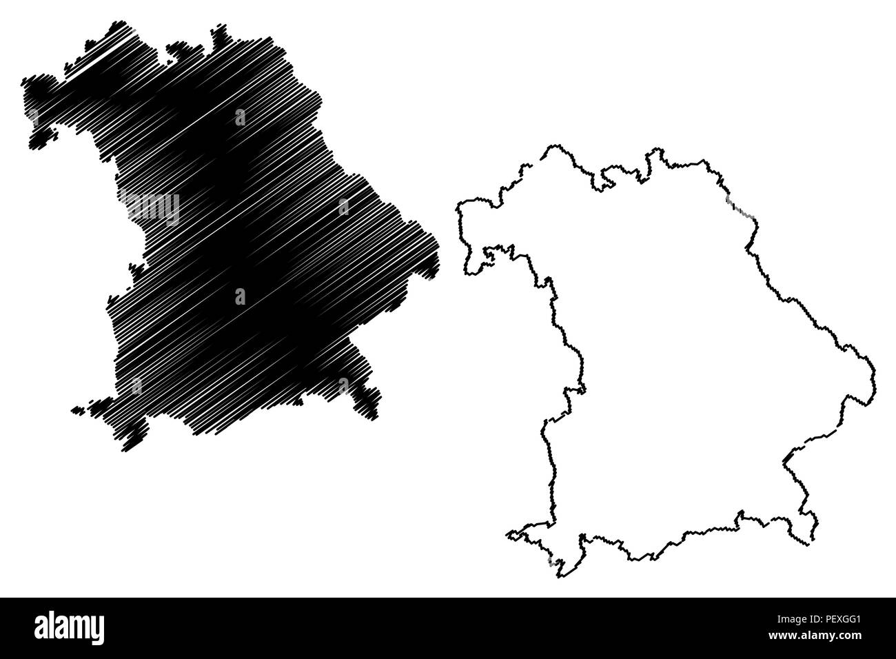 Bavaria outline vector Black and White Stock Photos & Images - Alamy