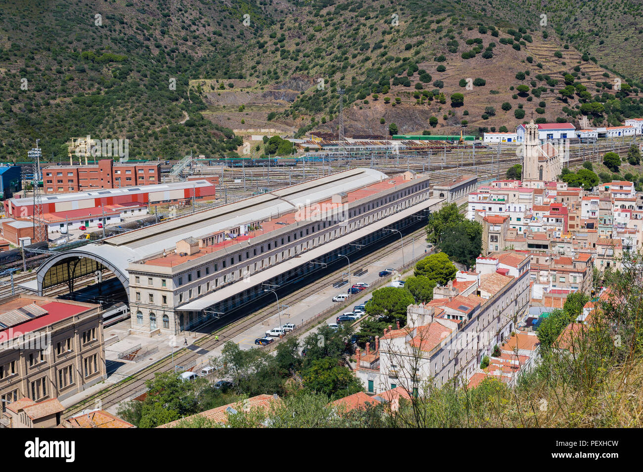 Portbou town, Costa Brava, Catalonia, Spain Stock Photo - Alamy