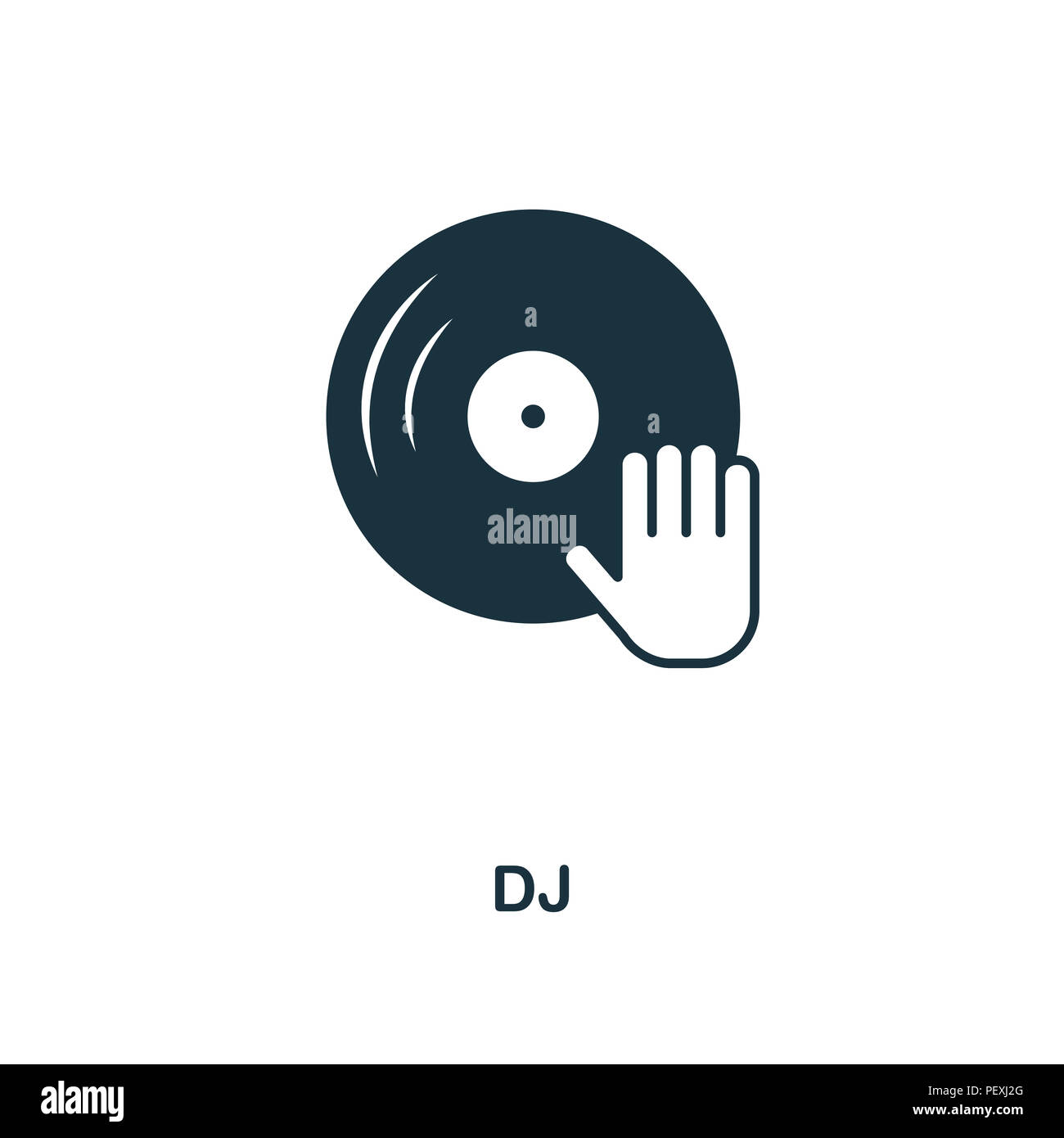 Dj creative icon. Simple element illustration. Dj concept symbol design ...
