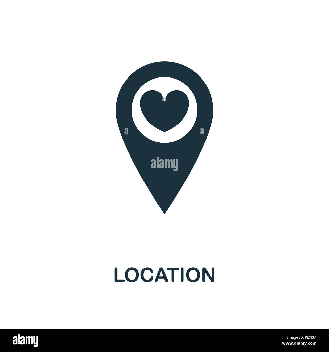 Location creative icon. Simple element illustration. Location concept ...