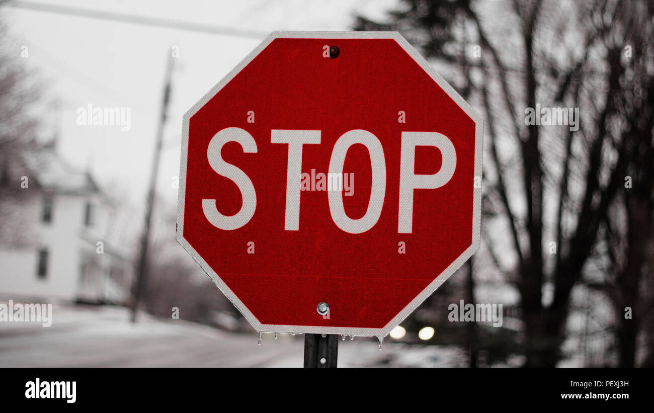 Stop sign country road intersection hi-res stock photography and images ...