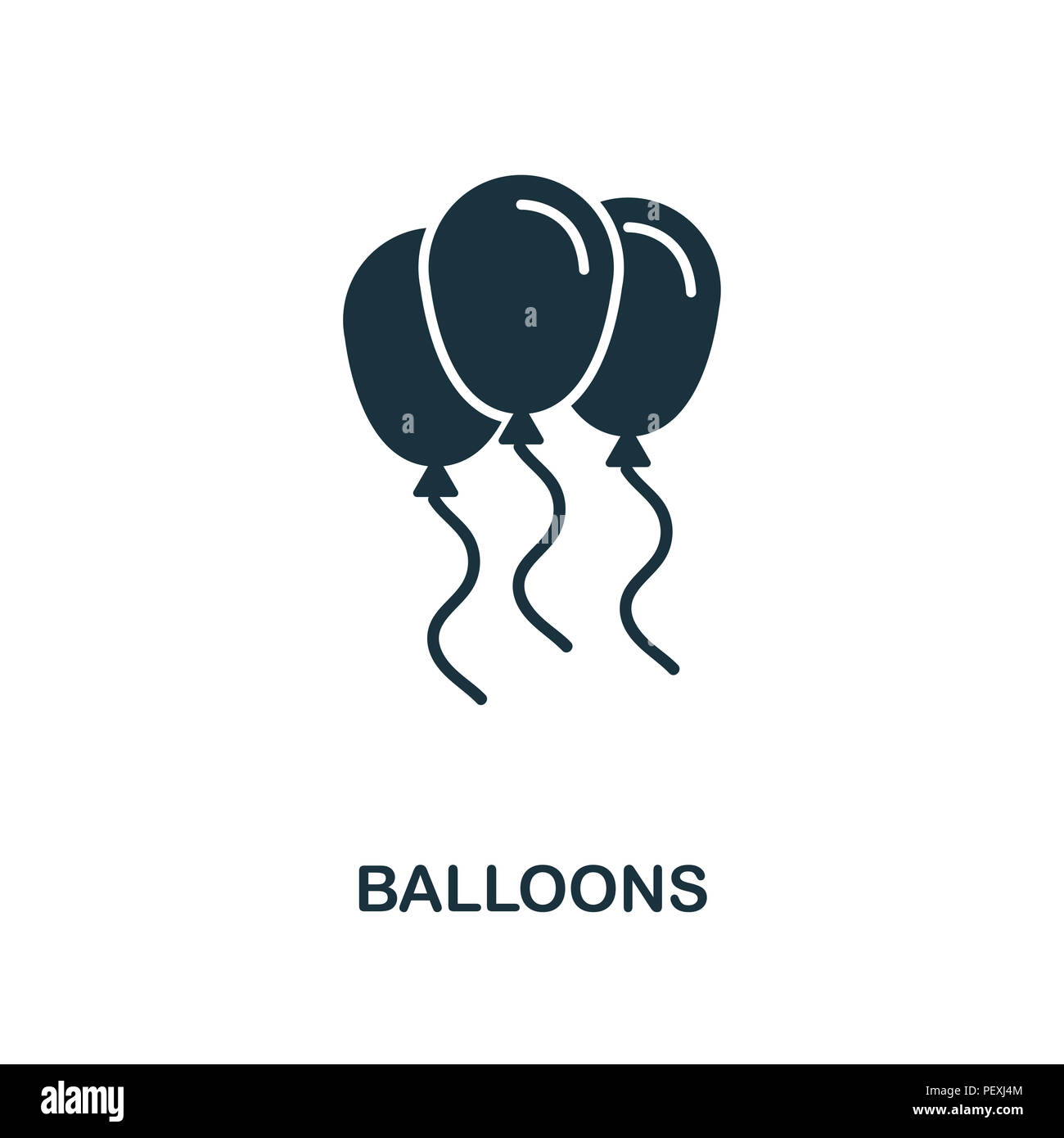 Balloons creative icon. Simple element illustration. Balloons concept ...
