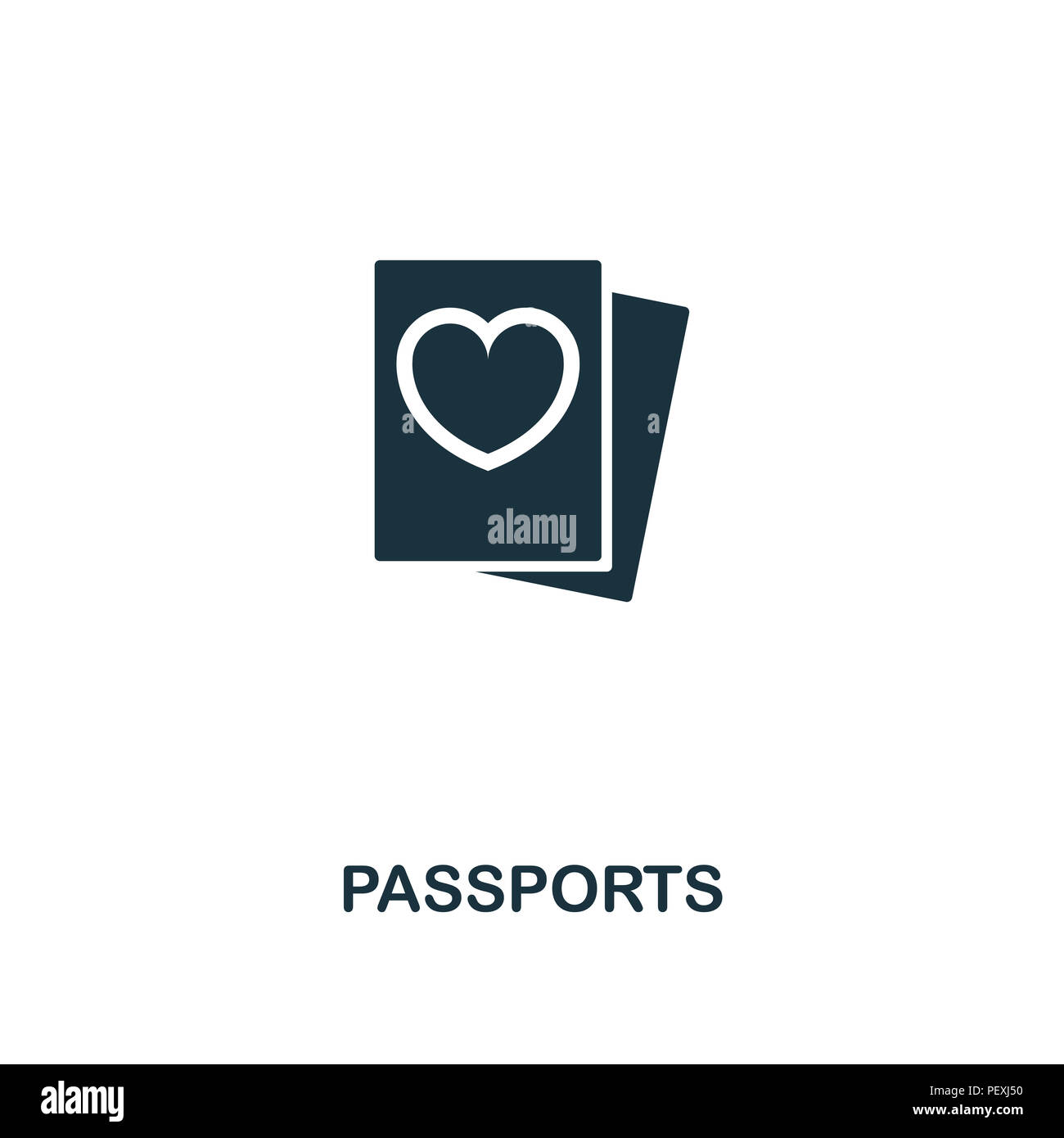 Passports creative icon. Simple element illustration. Passports concept ...