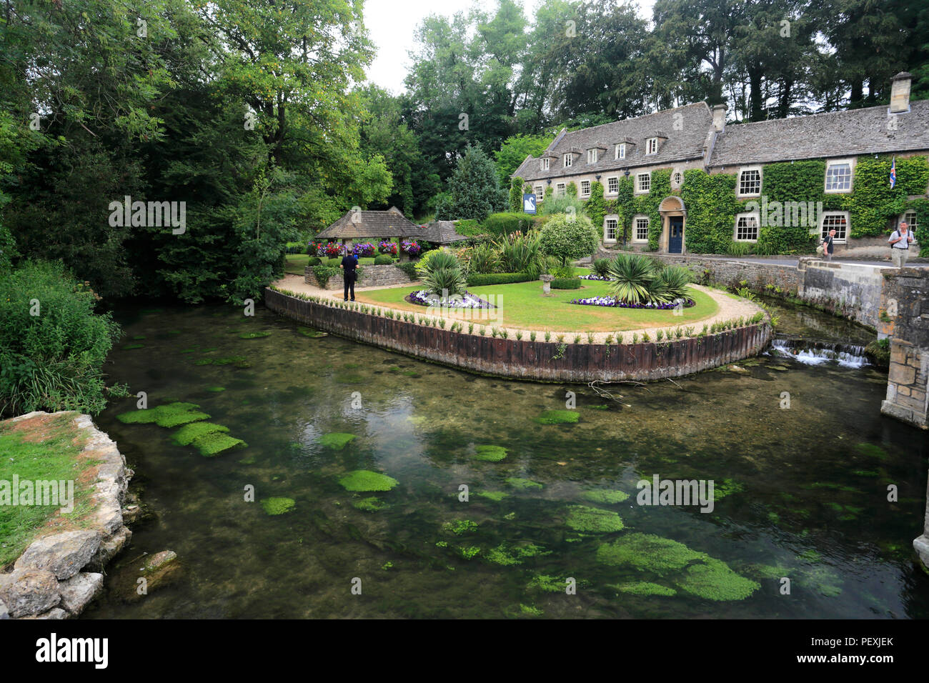 The Swan Hotel, Bibury village, Gloucestershire Cotswolds, England, UK ...