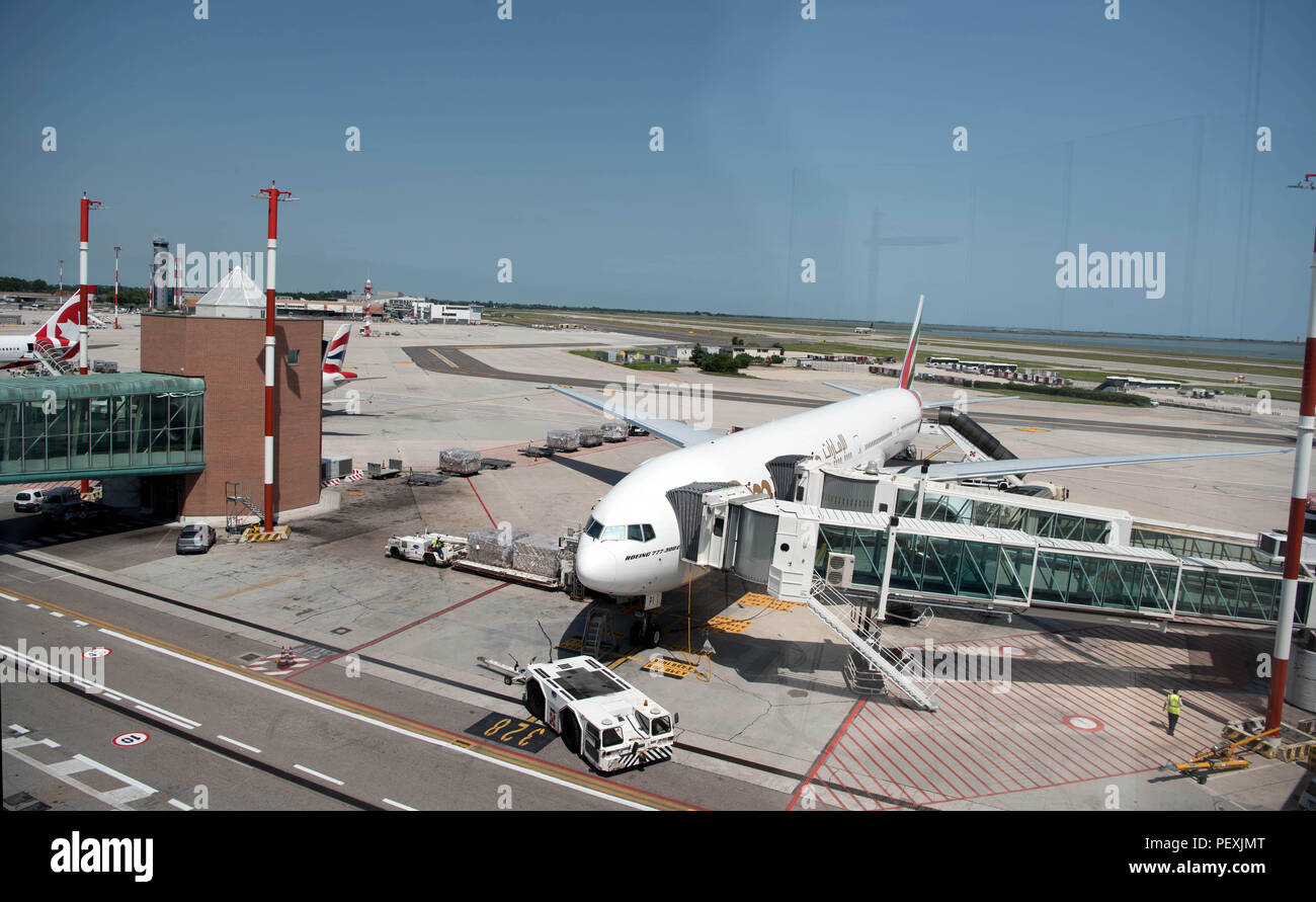 . 09/07/2017. Venice, Italy. Venice Airport. General View of Venice ...