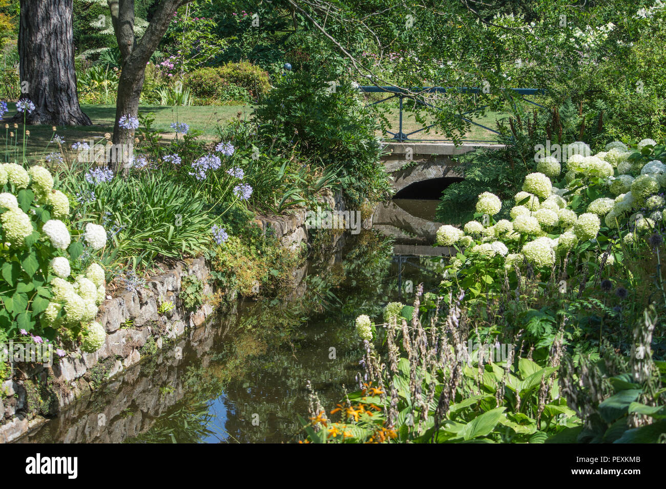 Water feature and flower border at Melbourne Hall and Gardens ...