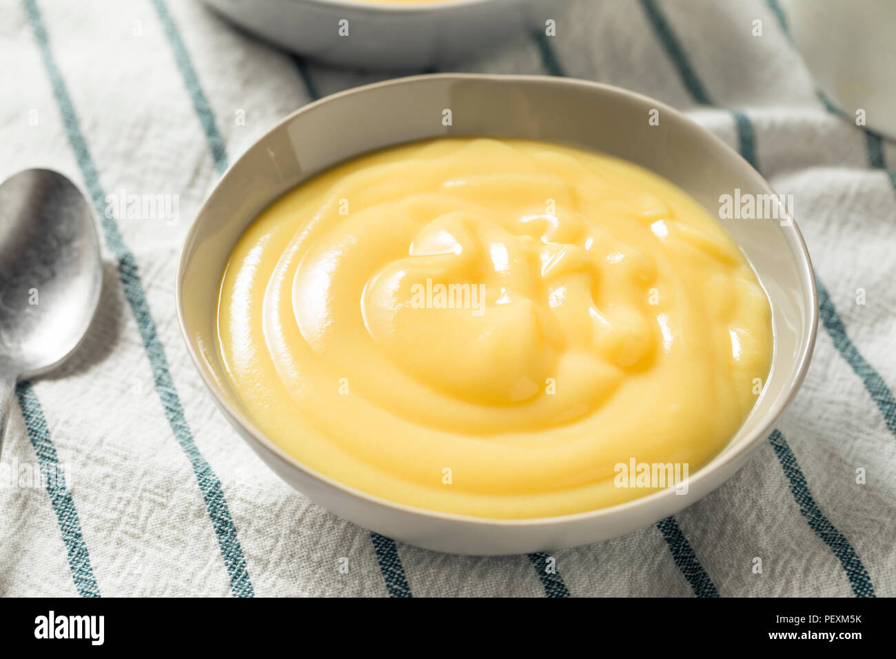 Homemade Vanilla Custard Pudding in a Bowl Stock Photo - Alamy