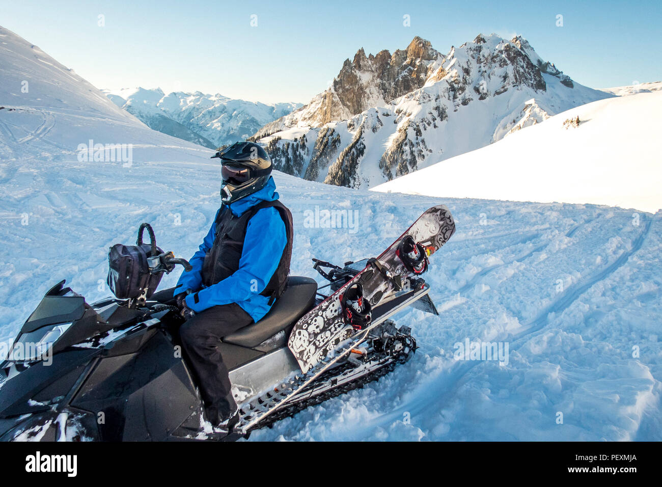 Man snowmobiler High Resolution Stock Photography and Images - Alamy