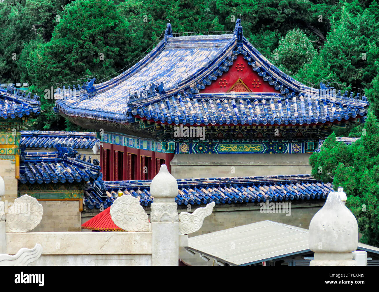 Temple of Heaven blue roof top, Beijing, China, Asia Stock Photo - Alamy