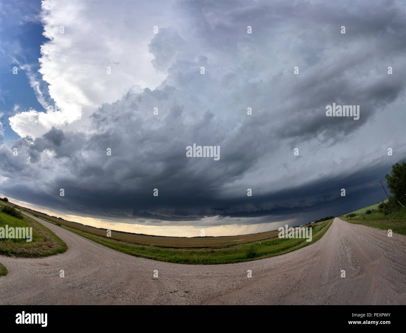Prairie Storm Clouds Canada summer danger rural Stock Photo - Alamy