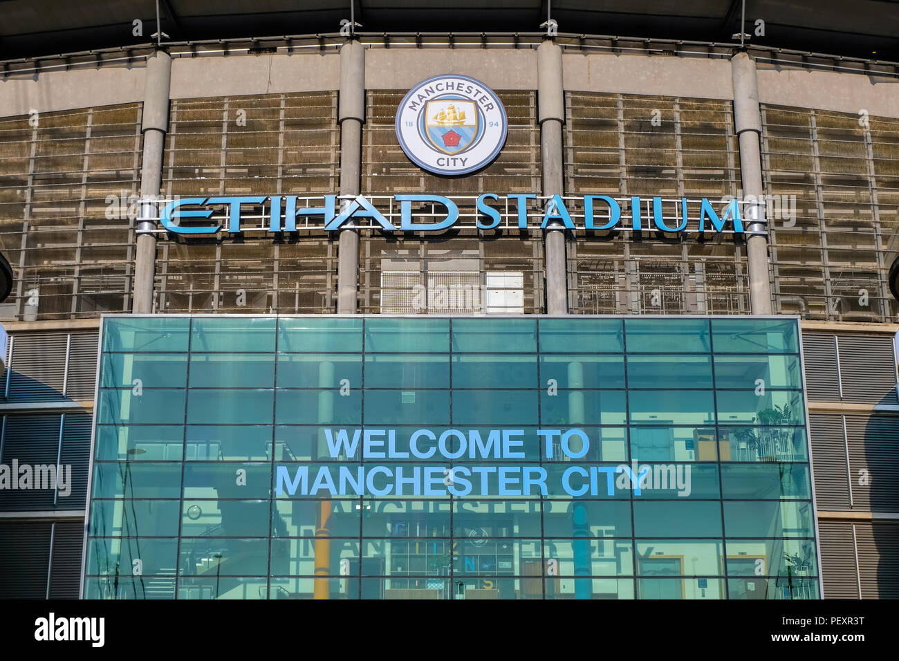 MANCHESTER, UNITED KINGDOM - MAY 19 2018: Manchester City Football Club ...
