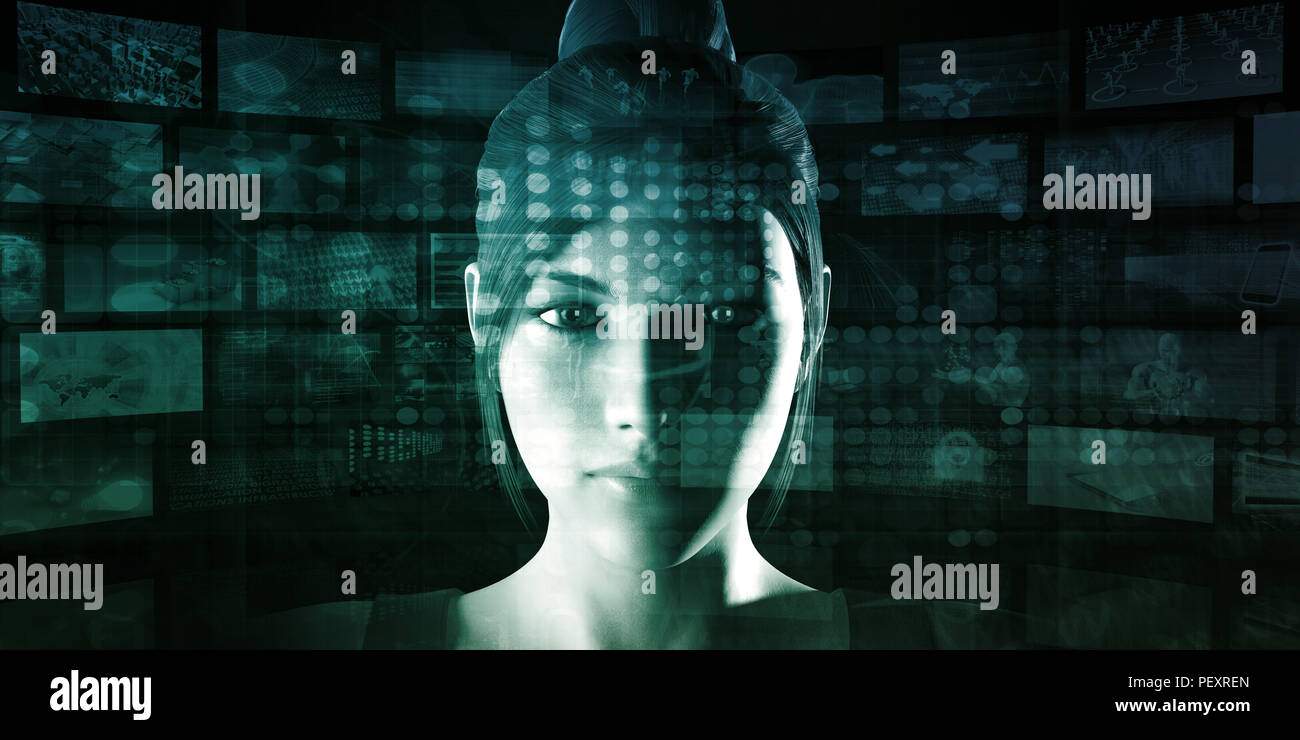Digital Technology with Futuristic Abstract Background Concept Stock ...