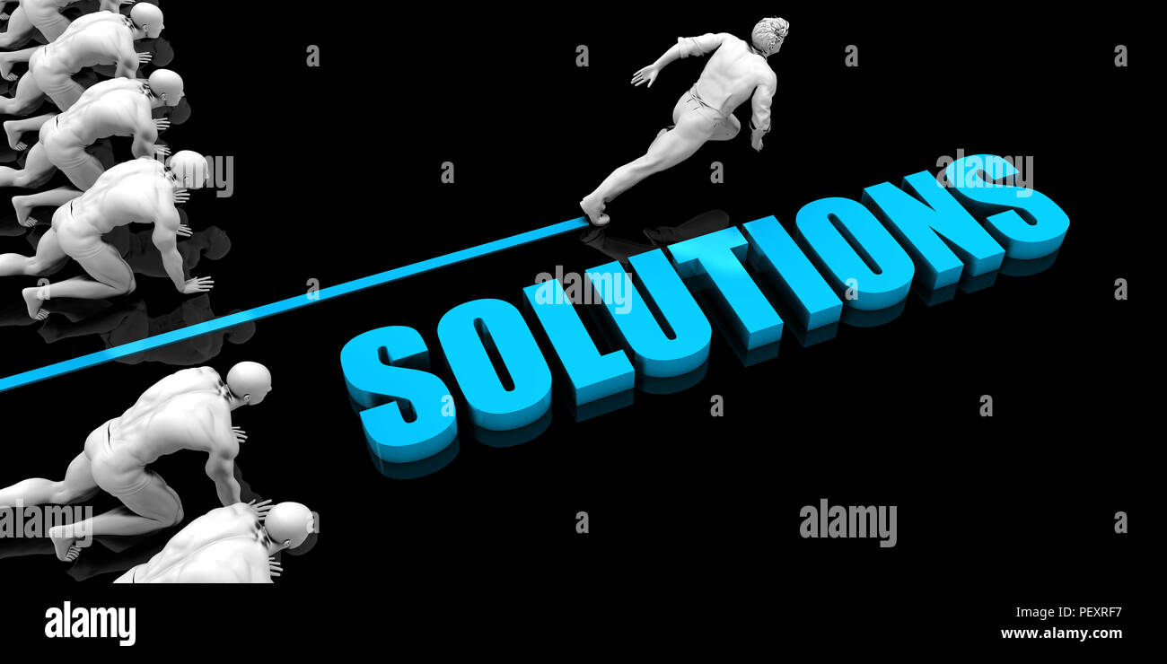 Superior Solutions Concept with Competitive Advantage Stock Photo - Alamy