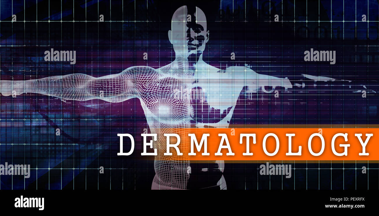 Dermatology Medical Industry with Human Body Scan Concept Stock Photo ...