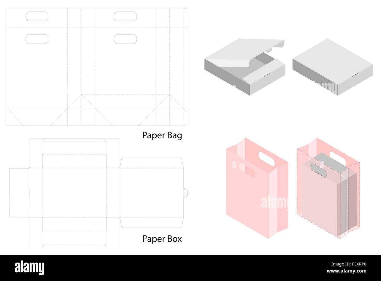 Blank paper bags set Stock Vector Images - Alamy