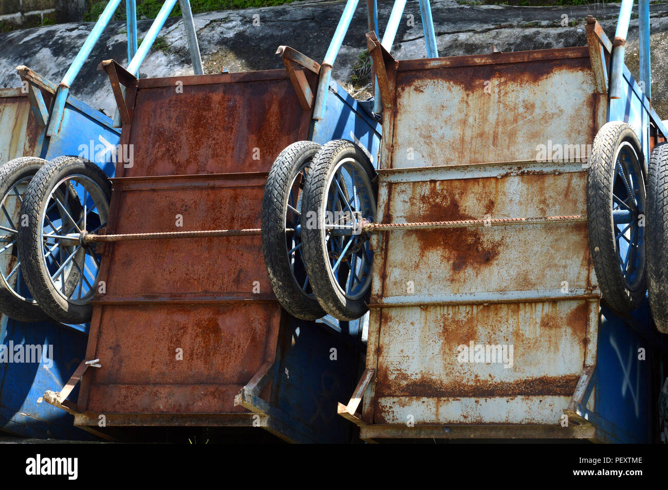 Old garbage carts hi-res stock photography and images - Alamy
