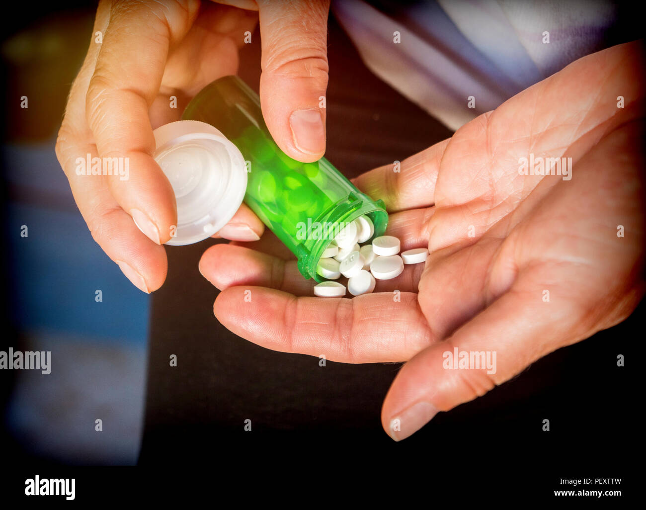 Woman with overweight takes medication, conceptual image Stock Photo ...
